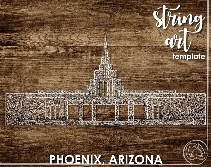 Salt Lake, Utah LDS Temple String Art Template Simple 12x18 LDS Temple ...