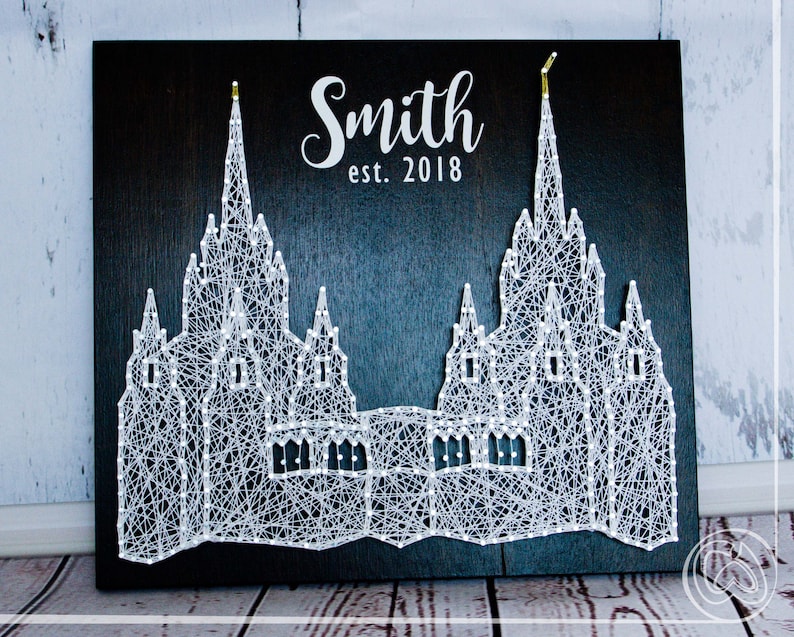 Phoenix, Arizona LDS Temple String Art Template | Detailed 20x10 | LDS ...
