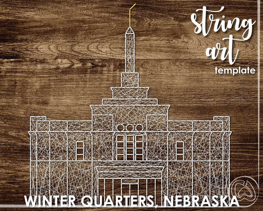 Winter Quarters, Nebraska LDS Temple | String Art Template | Detailed ...