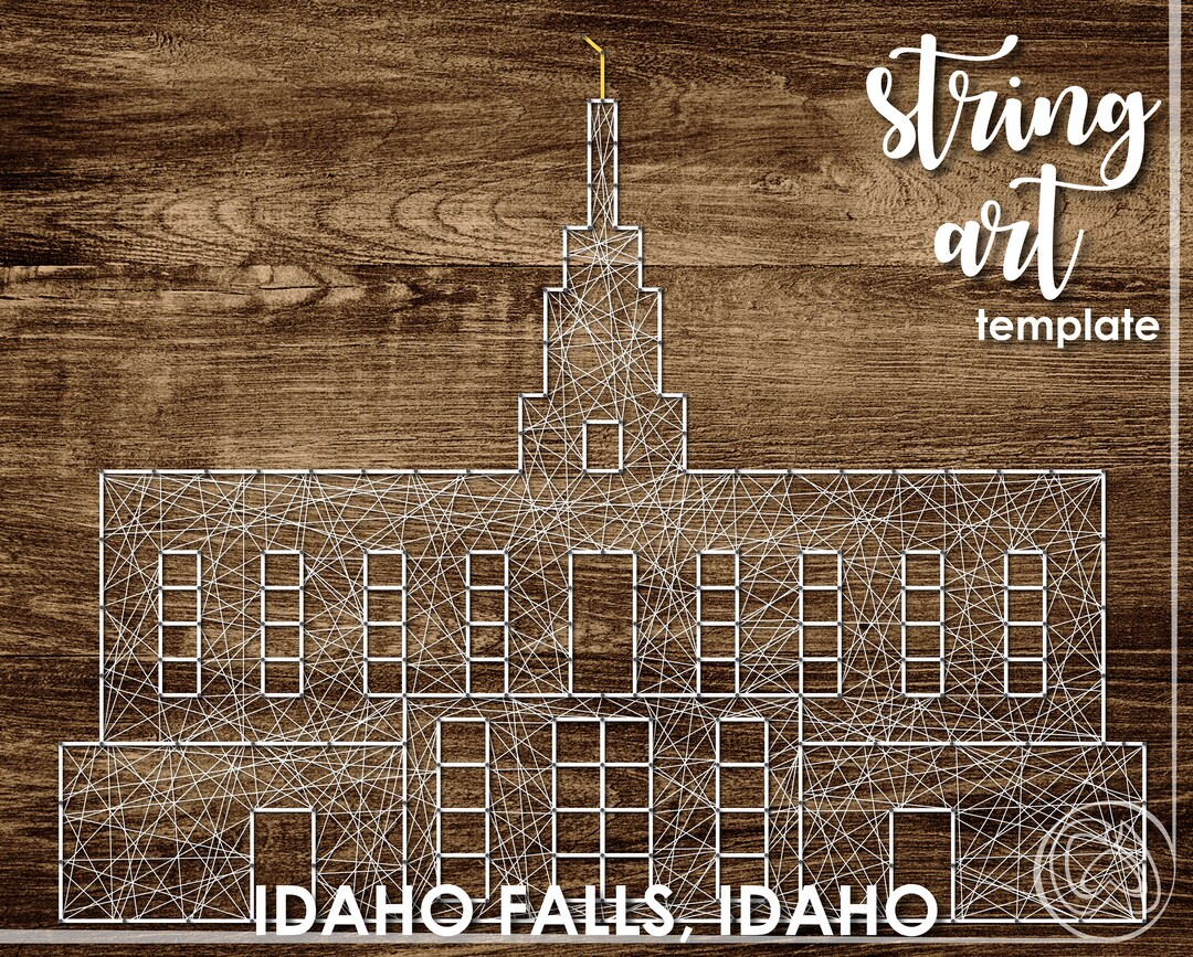 Idaho Falls, Idaho LDS Temple | String Art Template | Simple 9x13 | LDS ...