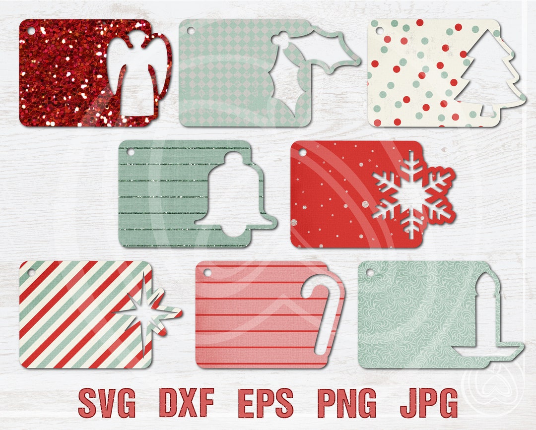 Christmas Gift Tag Cut File Printable Bundle Xmas Gift Tag - Etsy