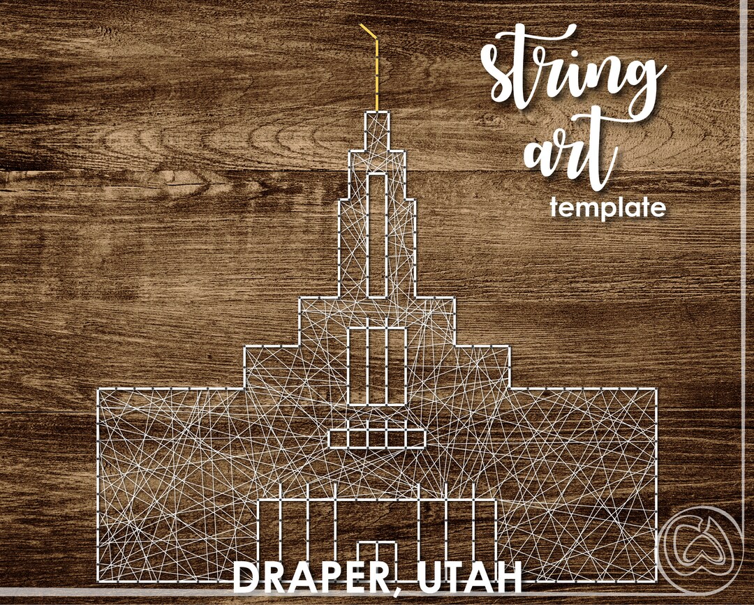 Draper, Utah LDS Temple String Art Template | Simple 12x12 | LDS Temple ...