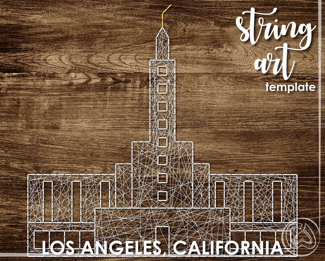 Los Angeles, California LDS Temple | String Art Template | Detail 16x15 ...