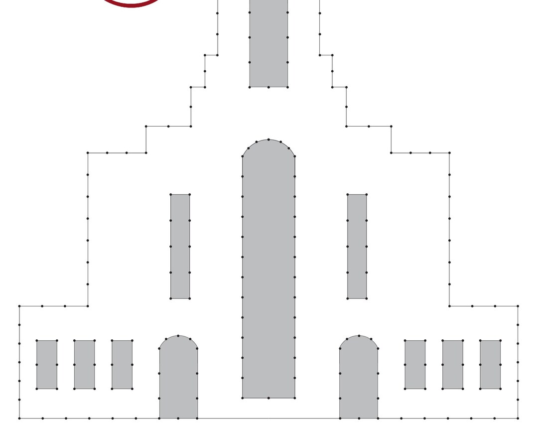 Syracuse, Utah LDS Temple | String Art Template | Simple 9x13 | LDS ...