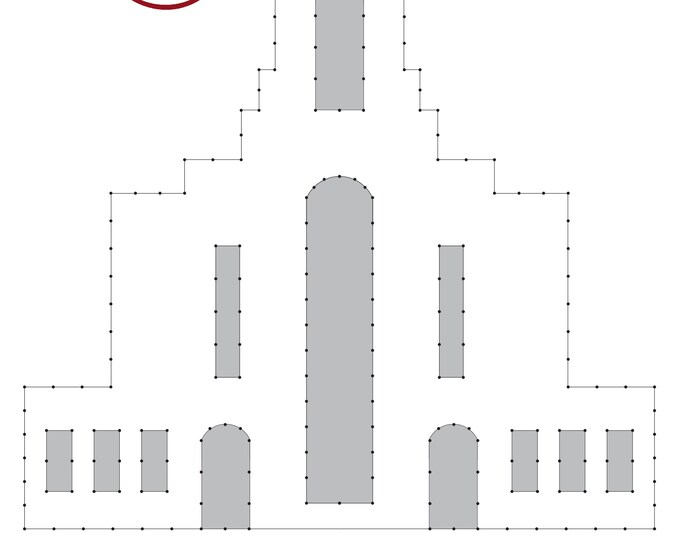 Syracuse, Utah LDS Temple | String Art Template | Simple 9x13 | LDS ...