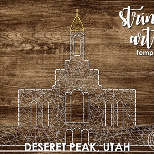 Deseret Peak, Utah LDS Temple String Art Template | Simple 10x13 | LDS ...