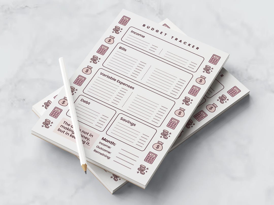 A5 Budget Planner Notepad | Monthly Expense Tracker Pad | Finance ...