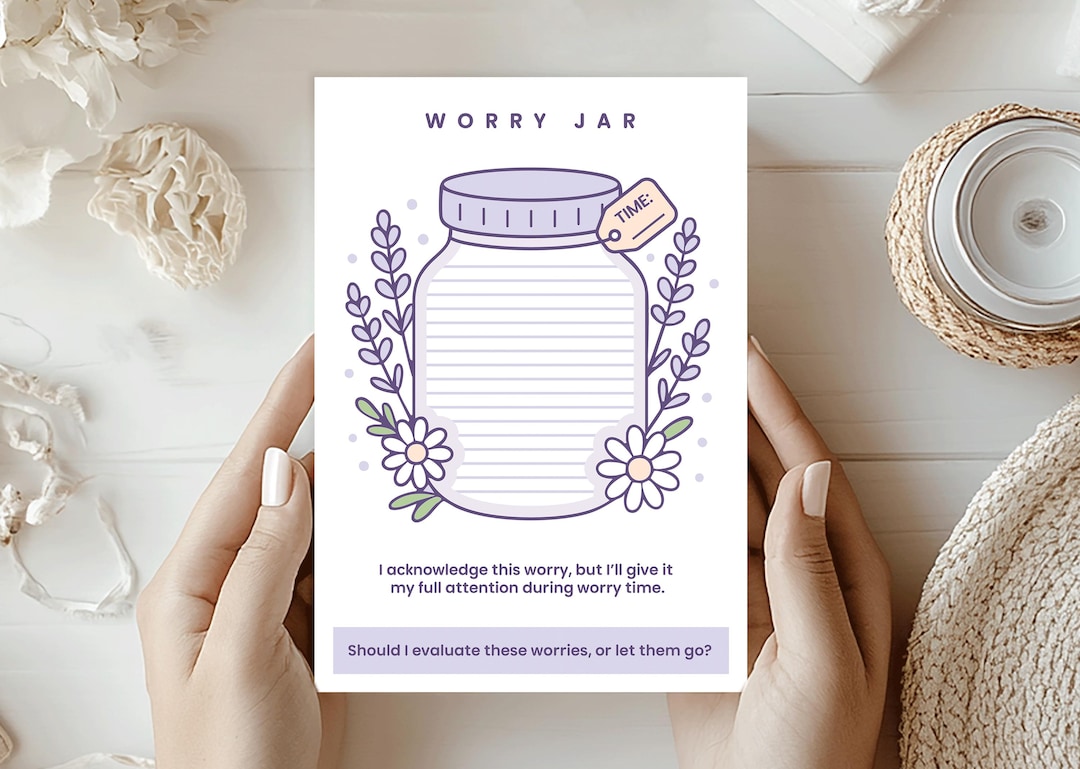 Worry Jar Notepad A5 • Mental Health, Anxiety Relief (50-page) - Etsy