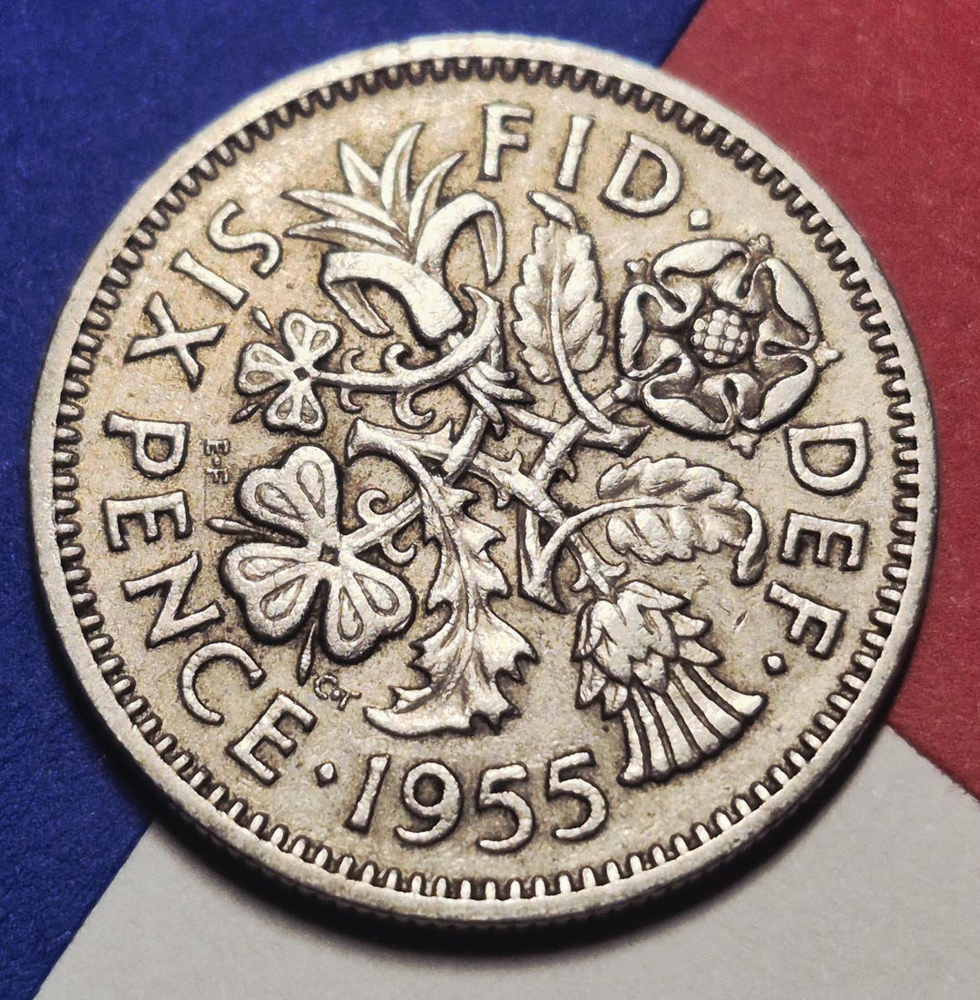 1955 UK Sixpence Coin – Cold War Era British Cupronickel Coin - Etsy