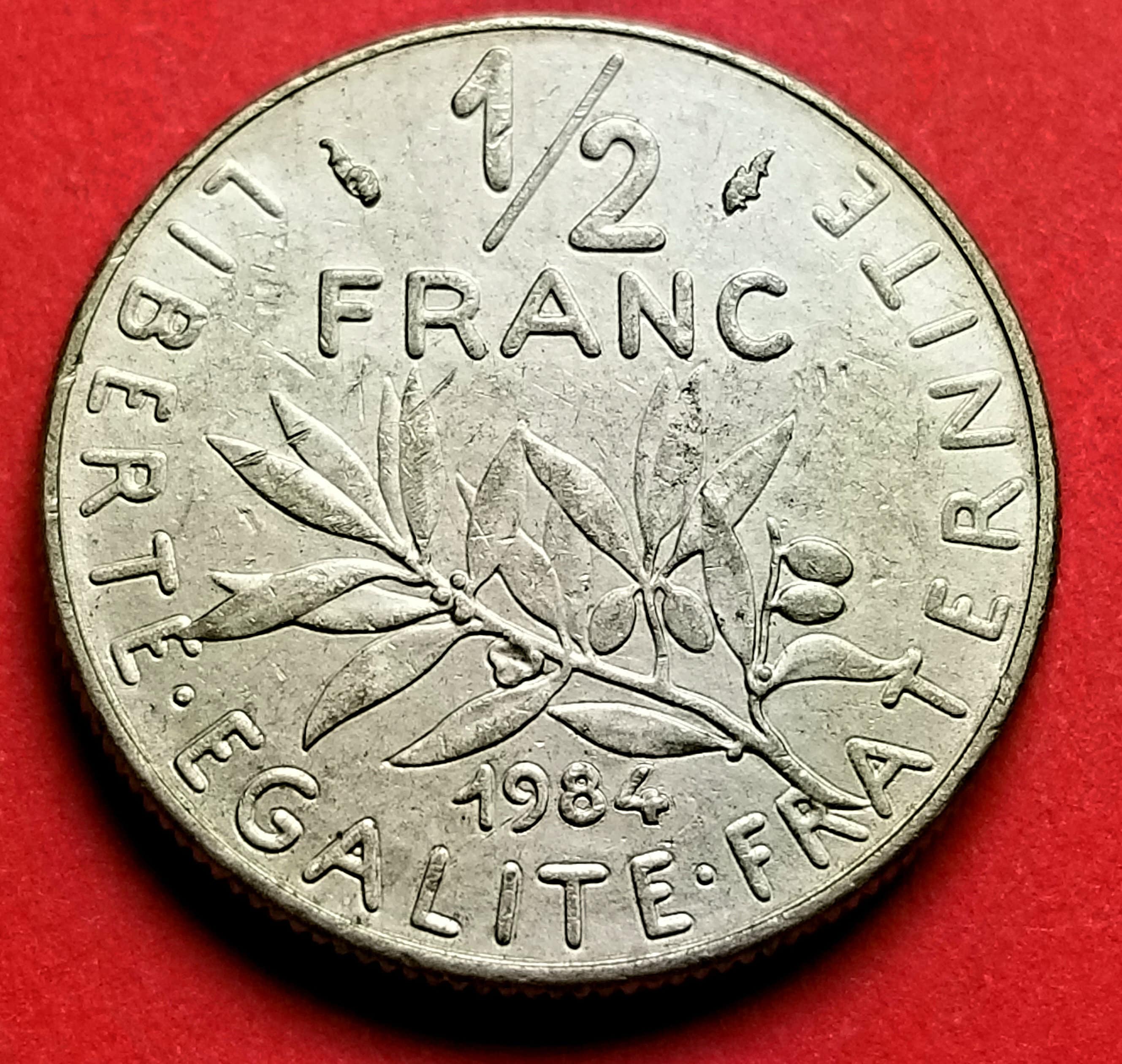 1984 France 1 2 Franc Coin Etsy 1984-france-1-2-franc-coin-etsy