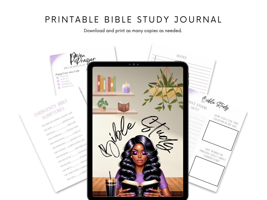 Beautiful Printable Bible Study & Prayer Journal - Etsy