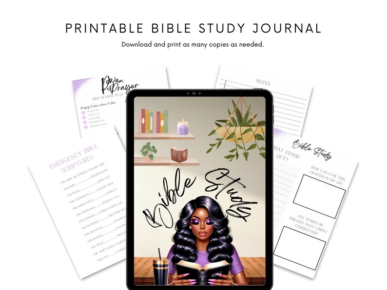 Beautiful Printable Bible Study & Prayer Journal - Etsy