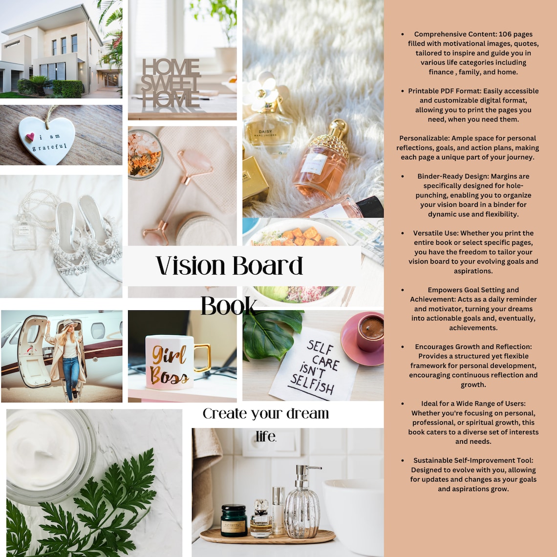 Printable Vision Board for Women With Over 100 Printable Pages of ...