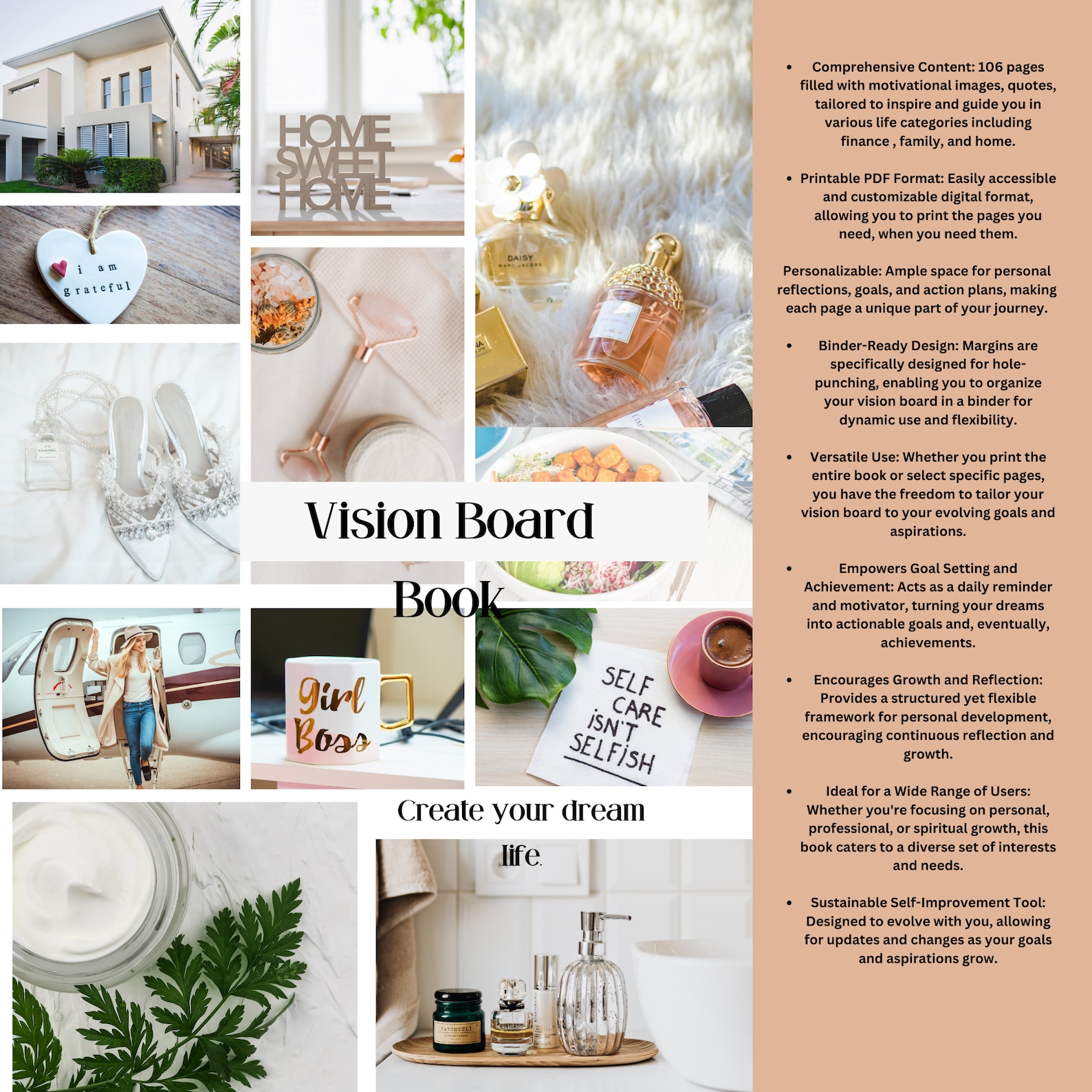 Printable Vision Board for Women With Over 100 Printable Pages of ...