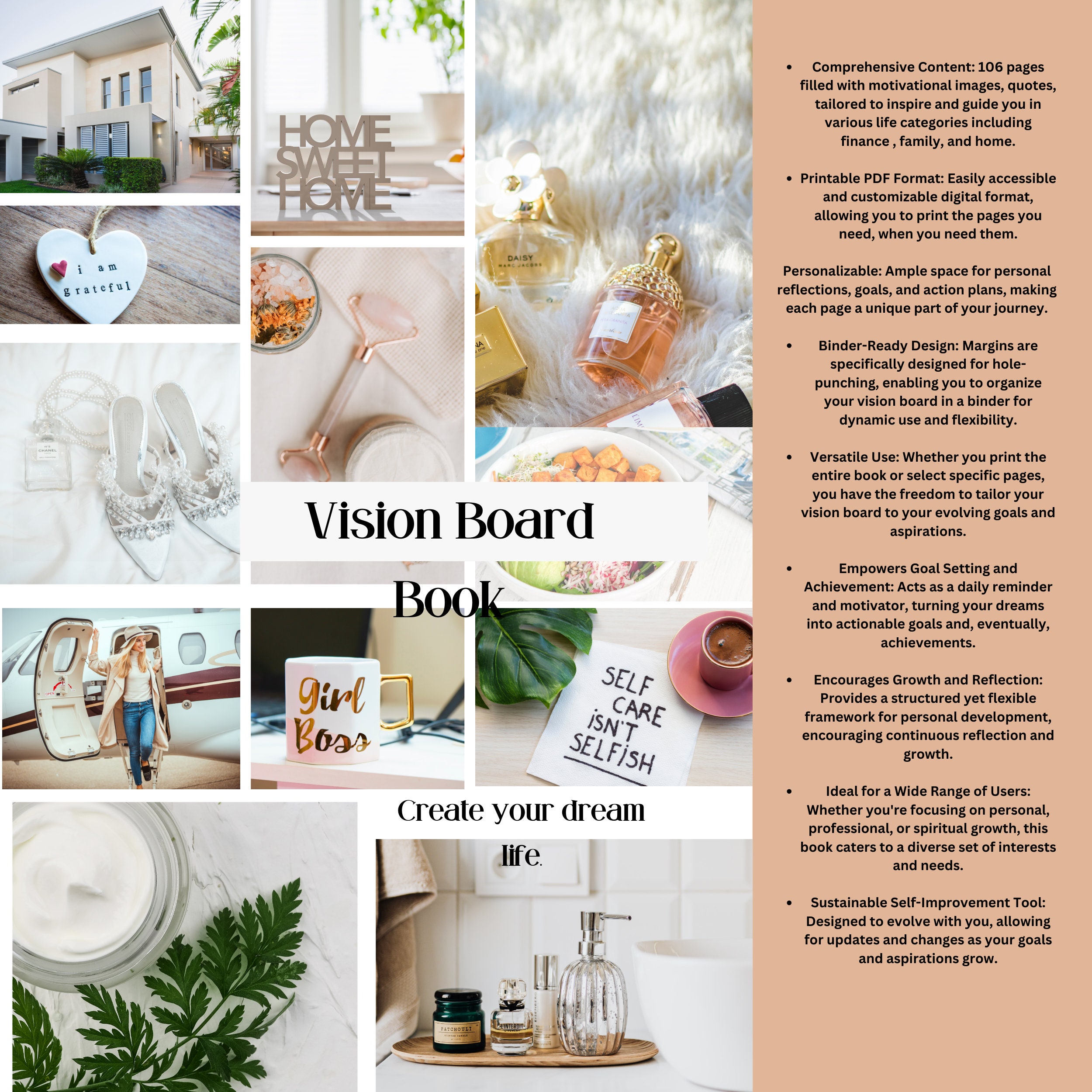 Printable Vision Board for Women With Over 100 Printable Pages of ...