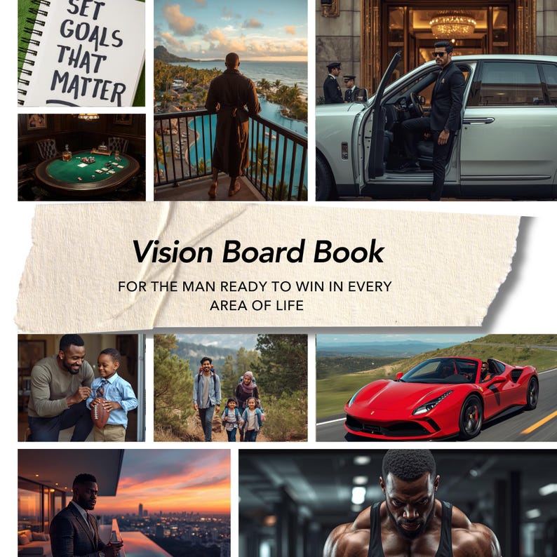 Vision Board Book for Men | Goal Setting, Manifestation (instant ...