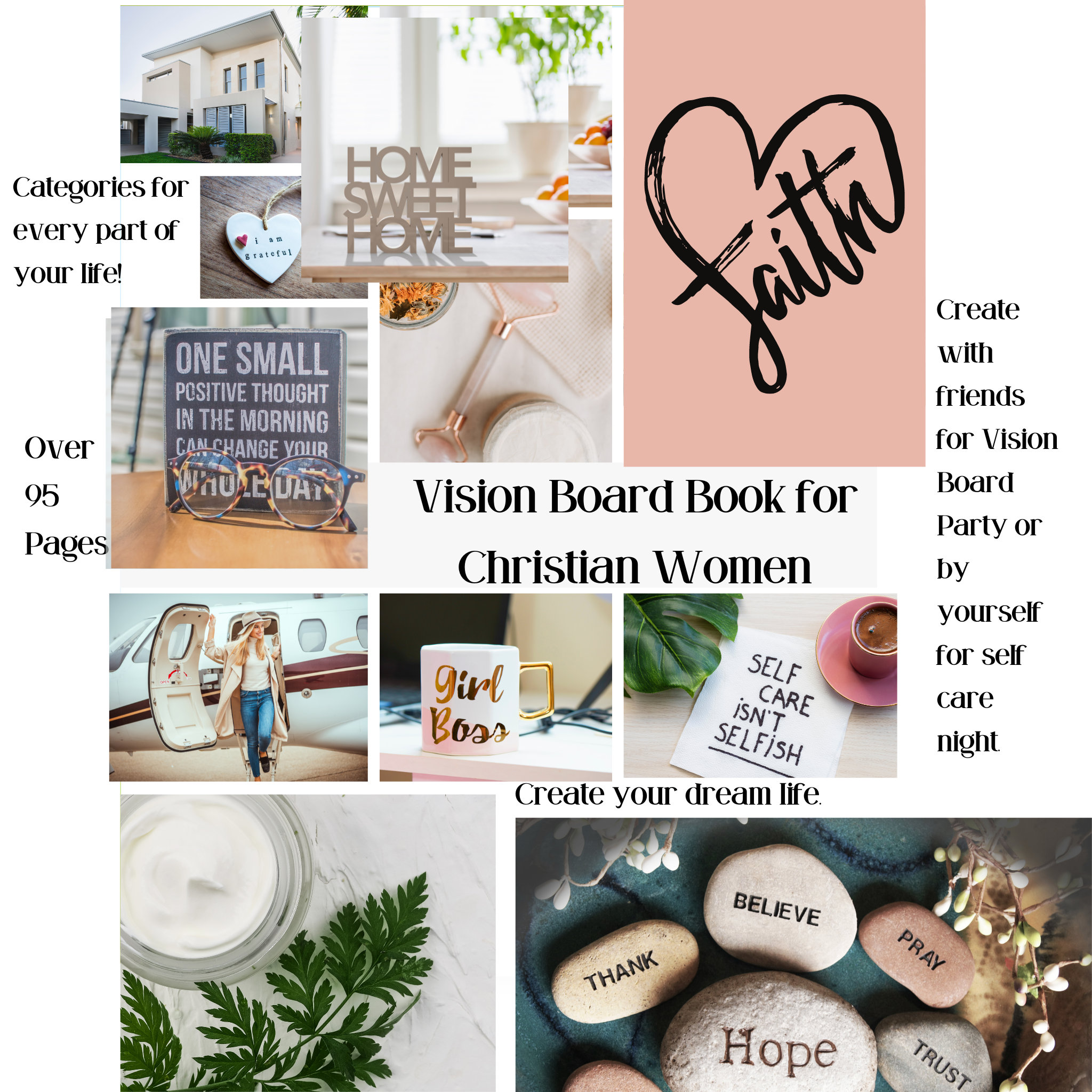 Faith & Dreams: A Vision Board Book for Christian Women - Etsy