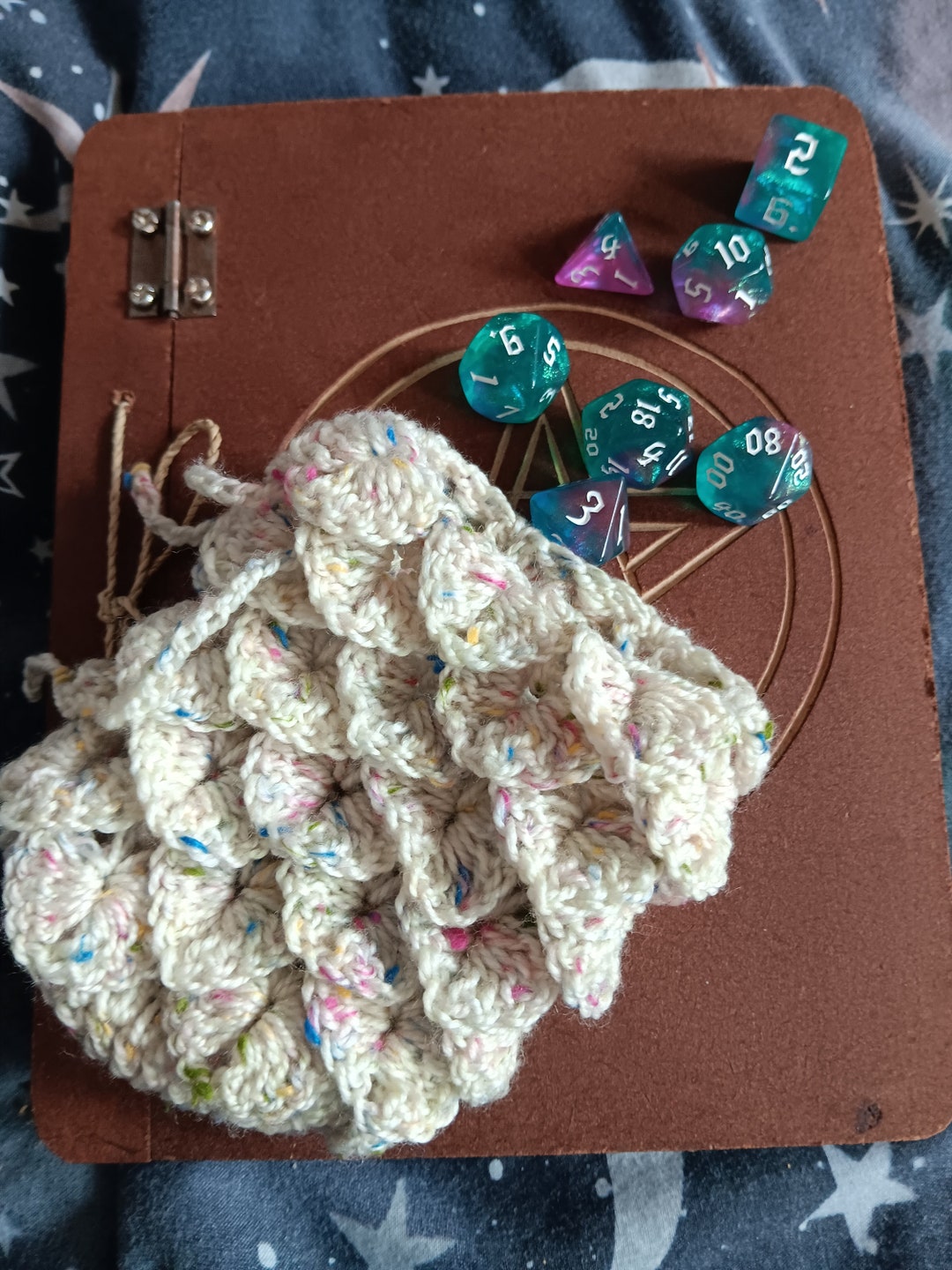Dancing Lights - Handmade Crochet Dragon Egg Dice Bag - Etsy