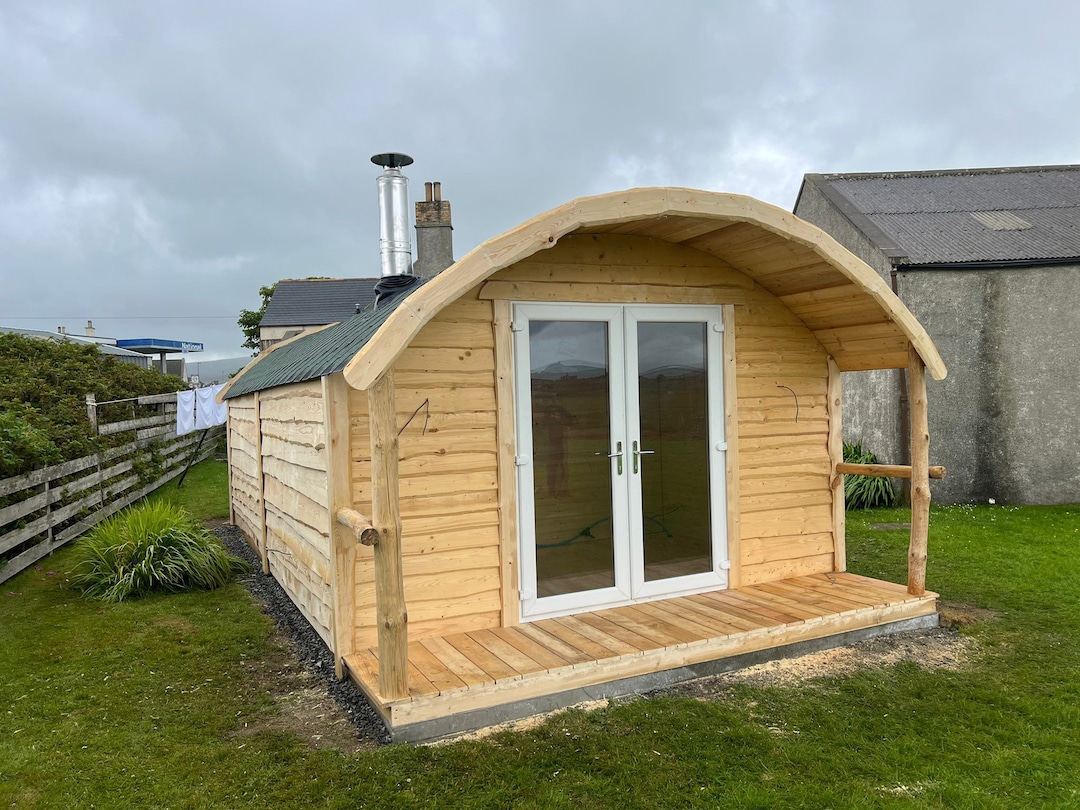 Glamping Pod | Handcrafted 3-room Timber Cabin | Log Burner | Outdoor ...