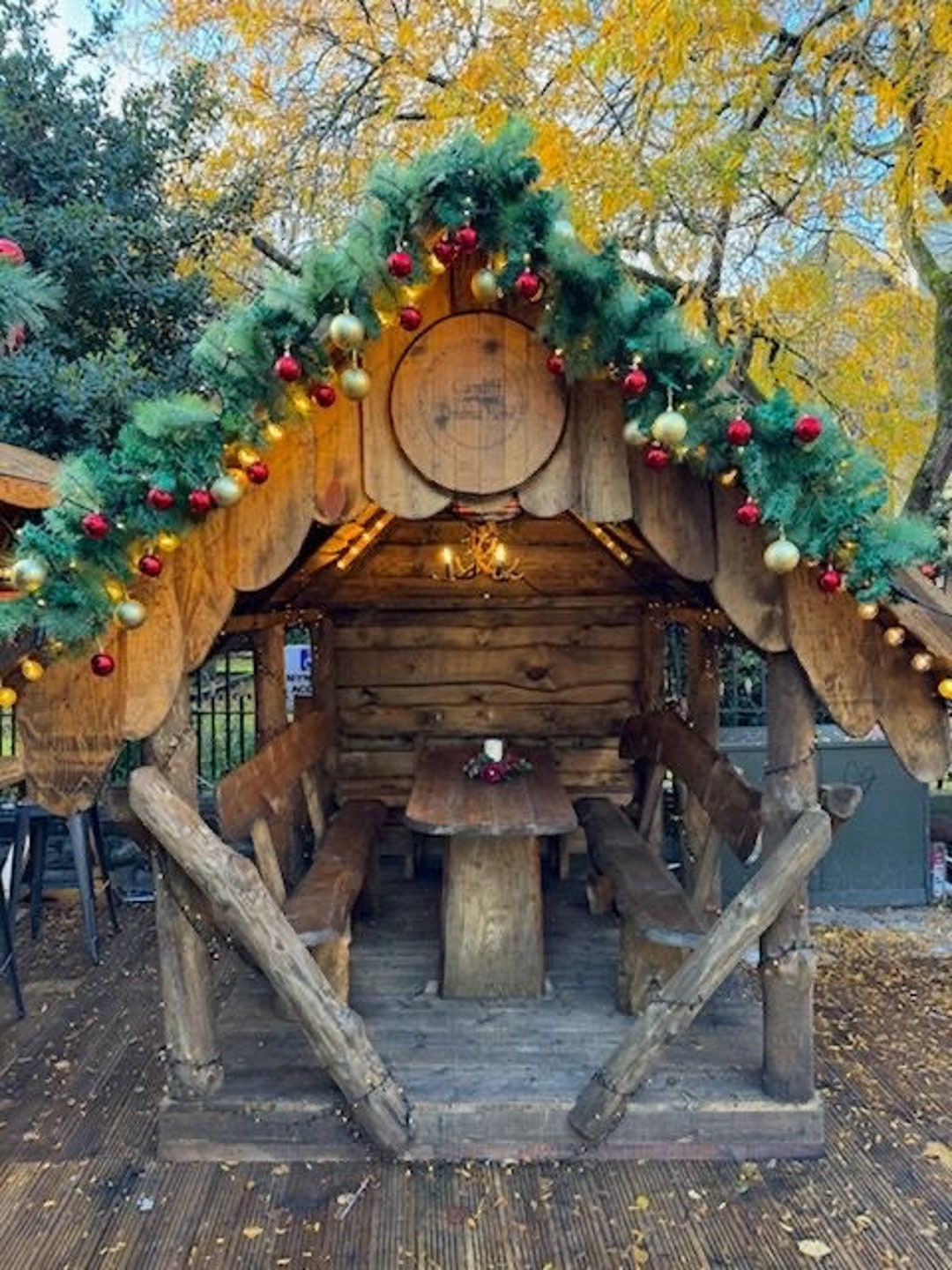 Wooden Christmas Garden Gazebo Unique Hand Made Arbour Hot Tub Shelter ...