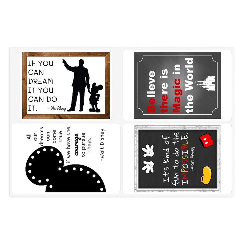 Walt Disney Inspirational Quotes Stickers - Etsy