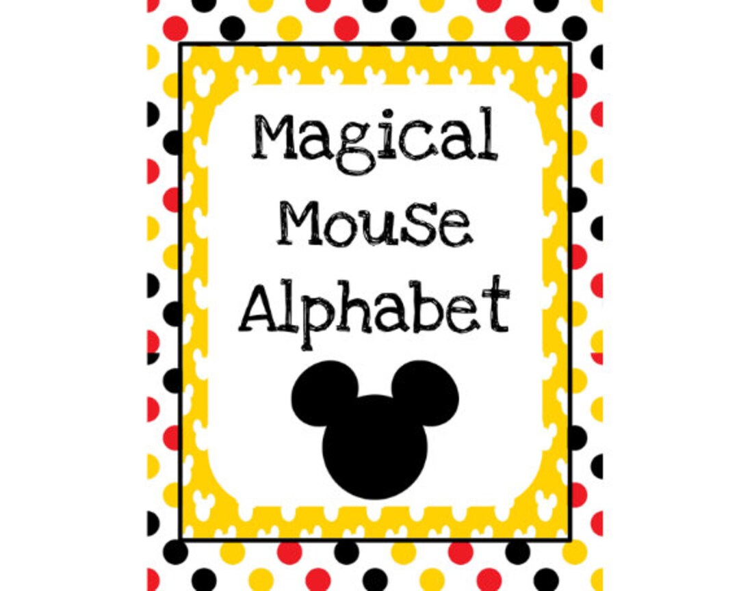 Magical Vacation: Magical Mouse Alphabet Posters - Etsy