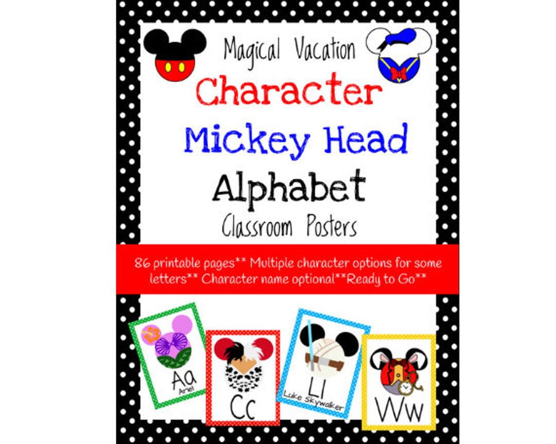 Magical Vacation: Magical Mouse Character Alphabet Posters - Etsy