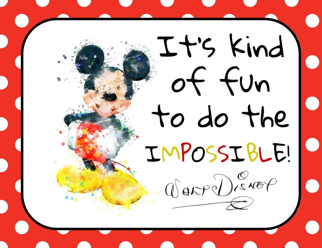 Magical Vacation: Watercolor Character Theme Inspirational Posters - Etsy