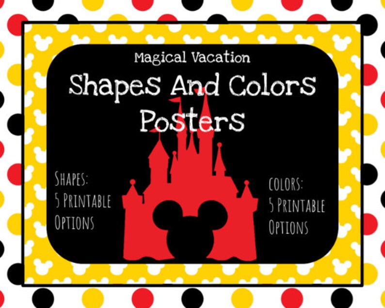 Magical Vacation: Classic Shape and Color Posters - Etsy