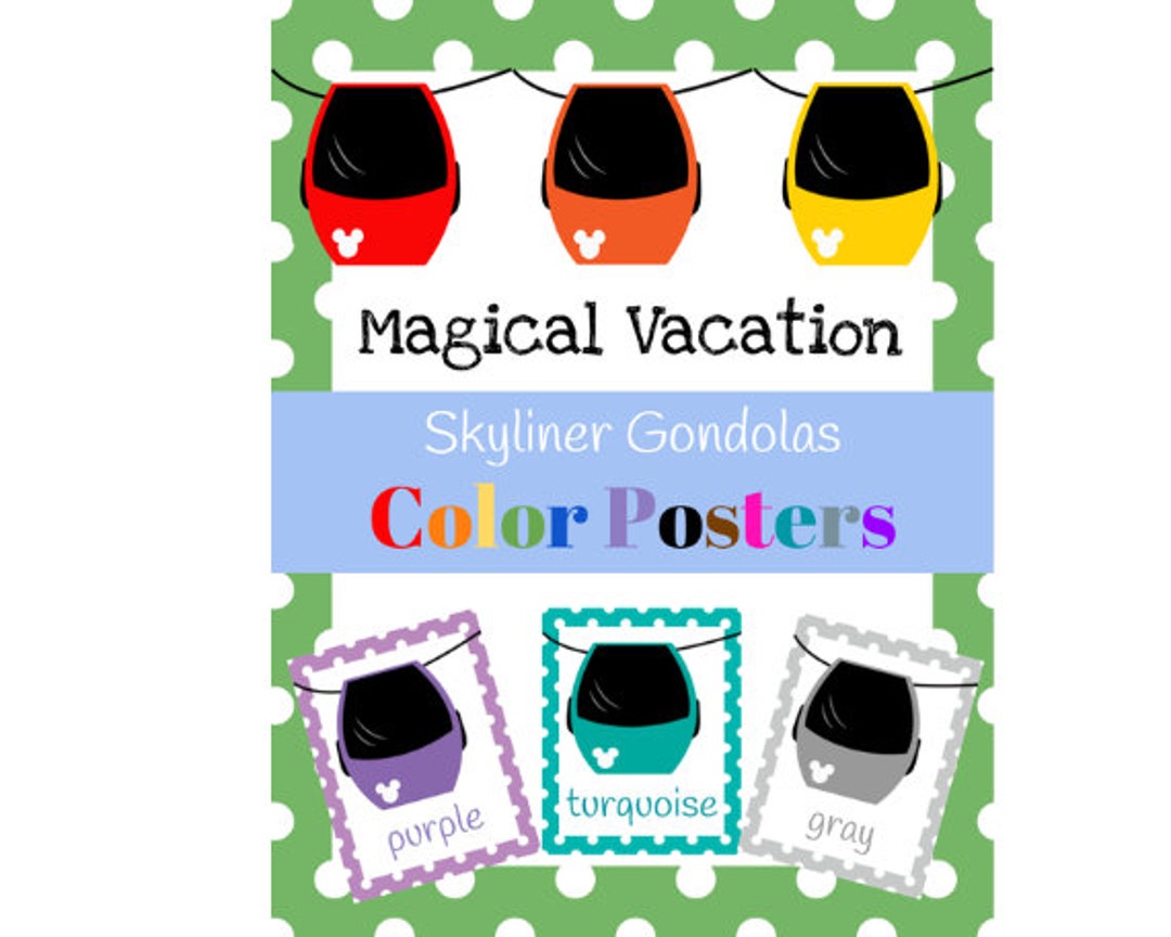 Magical Vacation: Skyliner Color Posters - Etsy