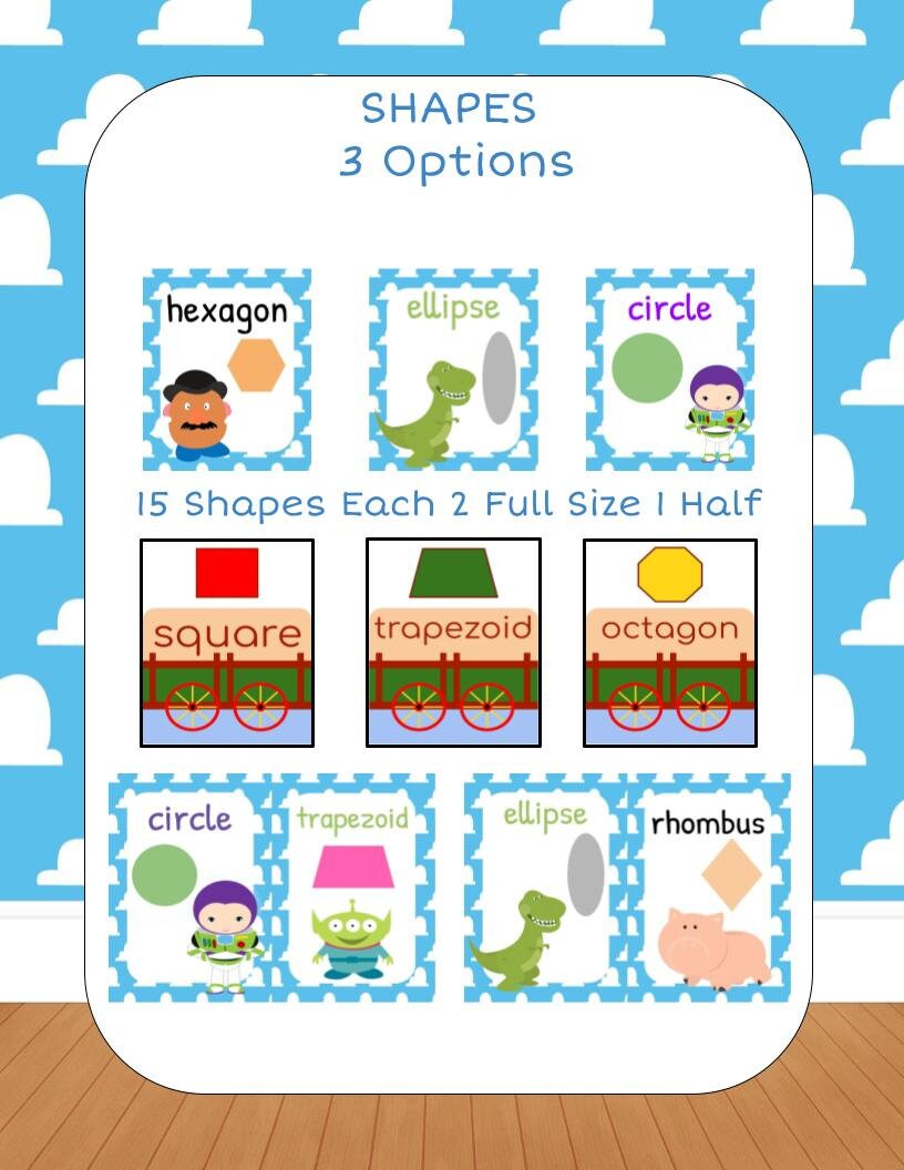 Magical Vacation: Toy Story Theme Shape Posters - Etsy