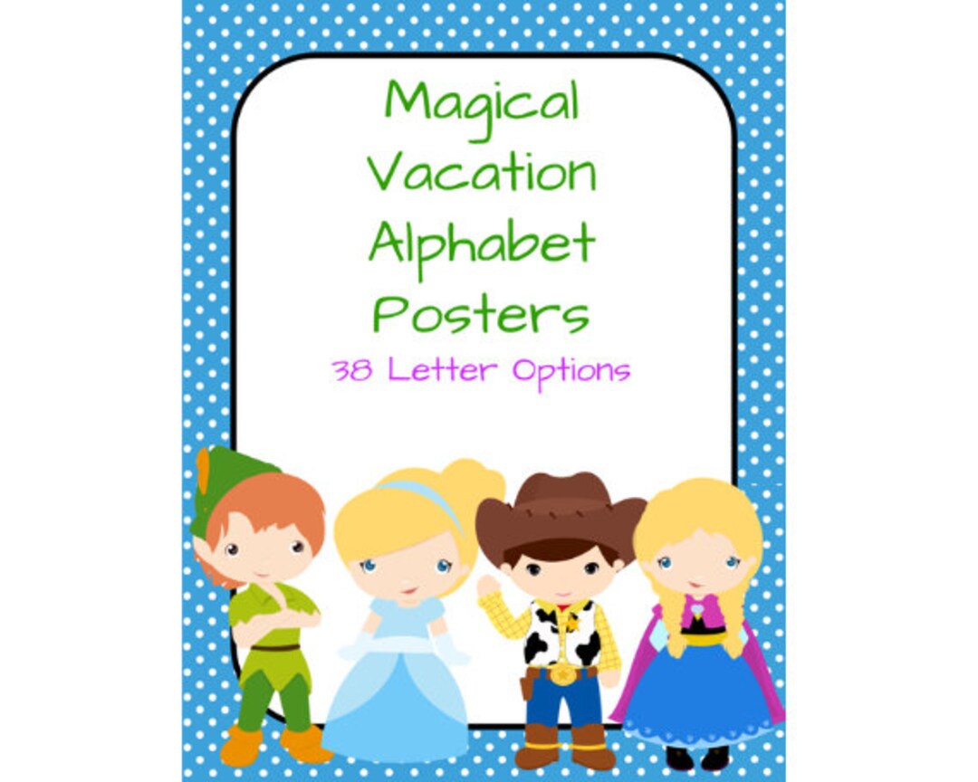 Magical Vacation: Character Alphabet Posters - Etsy