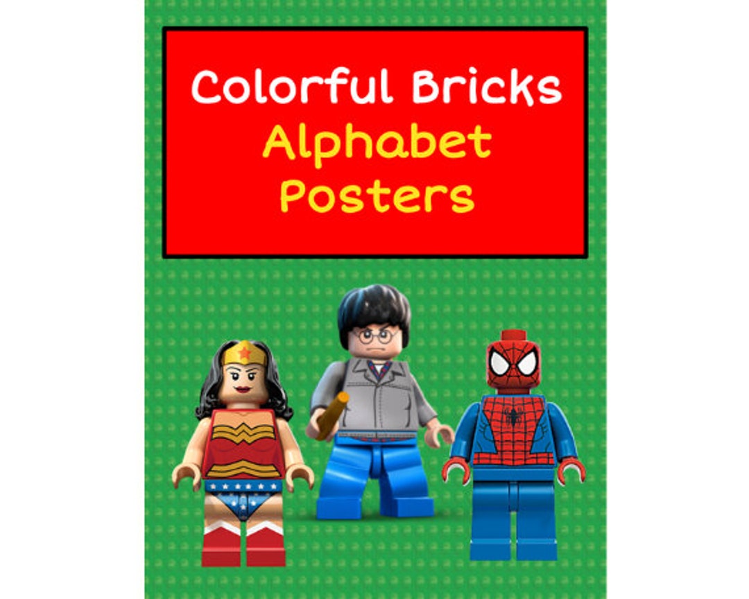 Colorful Building Bricks Alphabet Posters - Etsy
