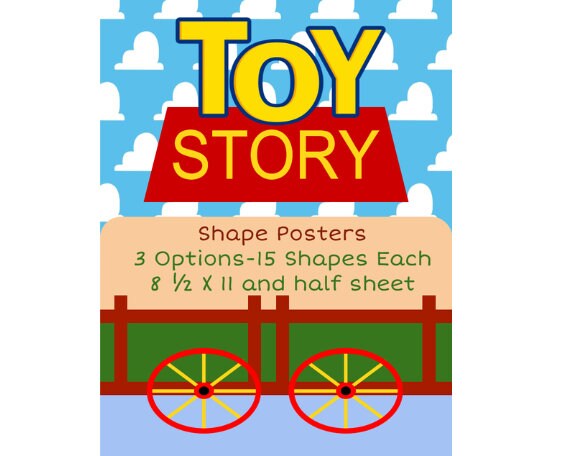 Magical Vacation: Toy Story Theme Shape Posters - Etsy
