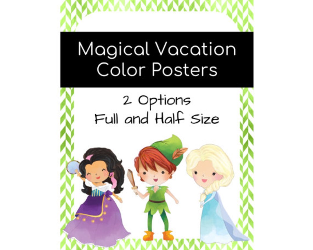 Magical Vacation: Character Color Posters - Etsy