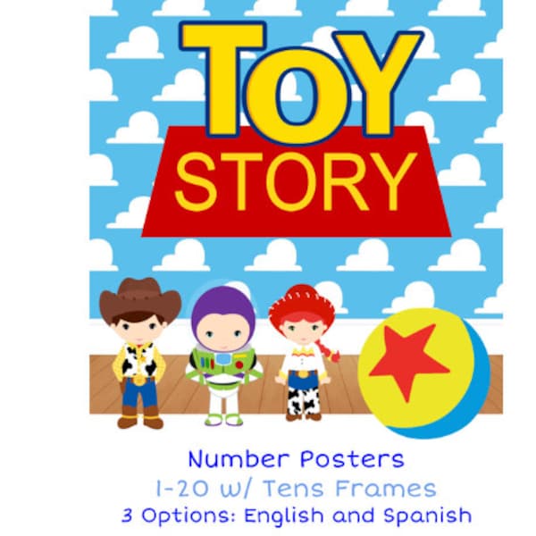 Toy Story Number Posters - Etsy