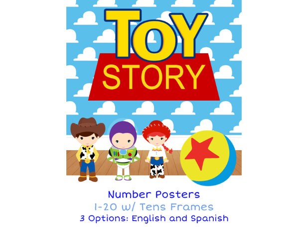 Magical Vacation: Toy Story Character Number Posters - Etsy