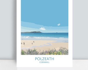 Polzeath Poster - Etsy