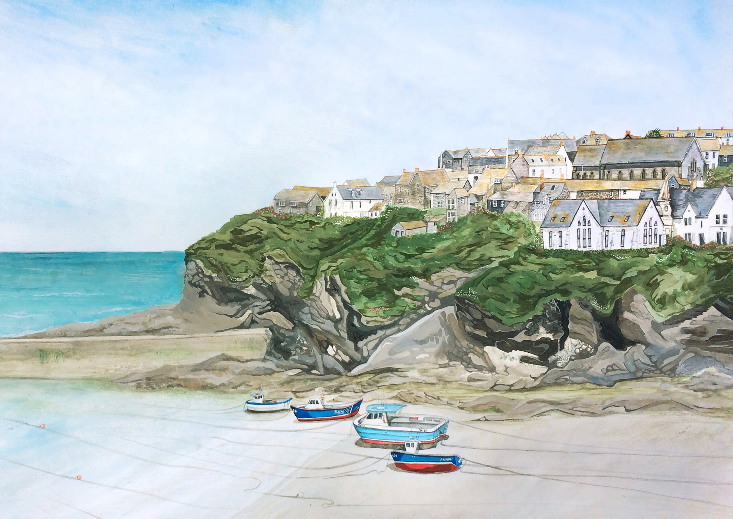 Port Isaac, Cornwall, A4 Art Print - Etsy UK