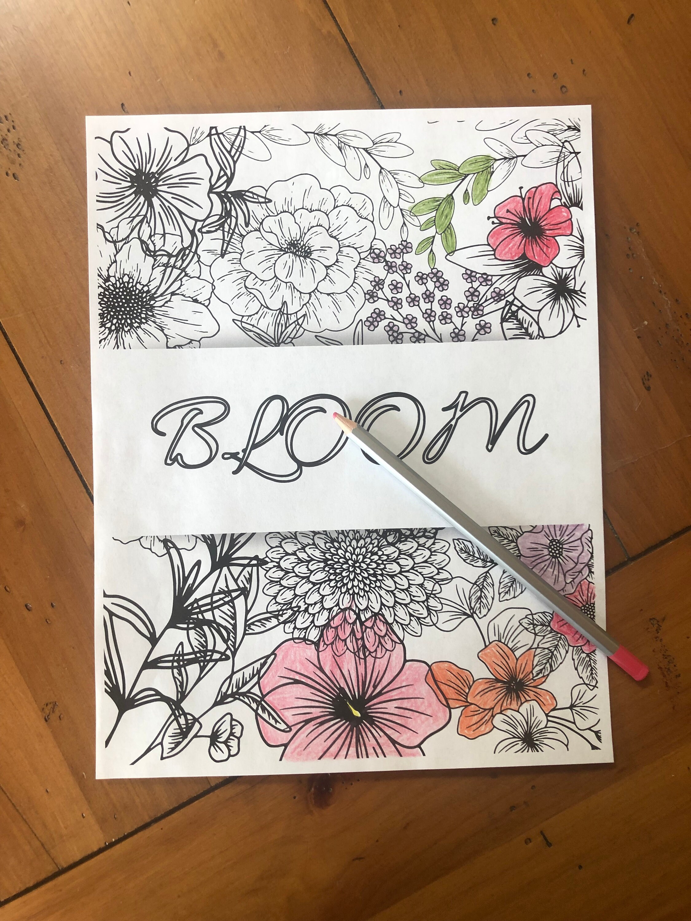 Inspiring Coloring Page Bloom Digital/instant Download - Etsy