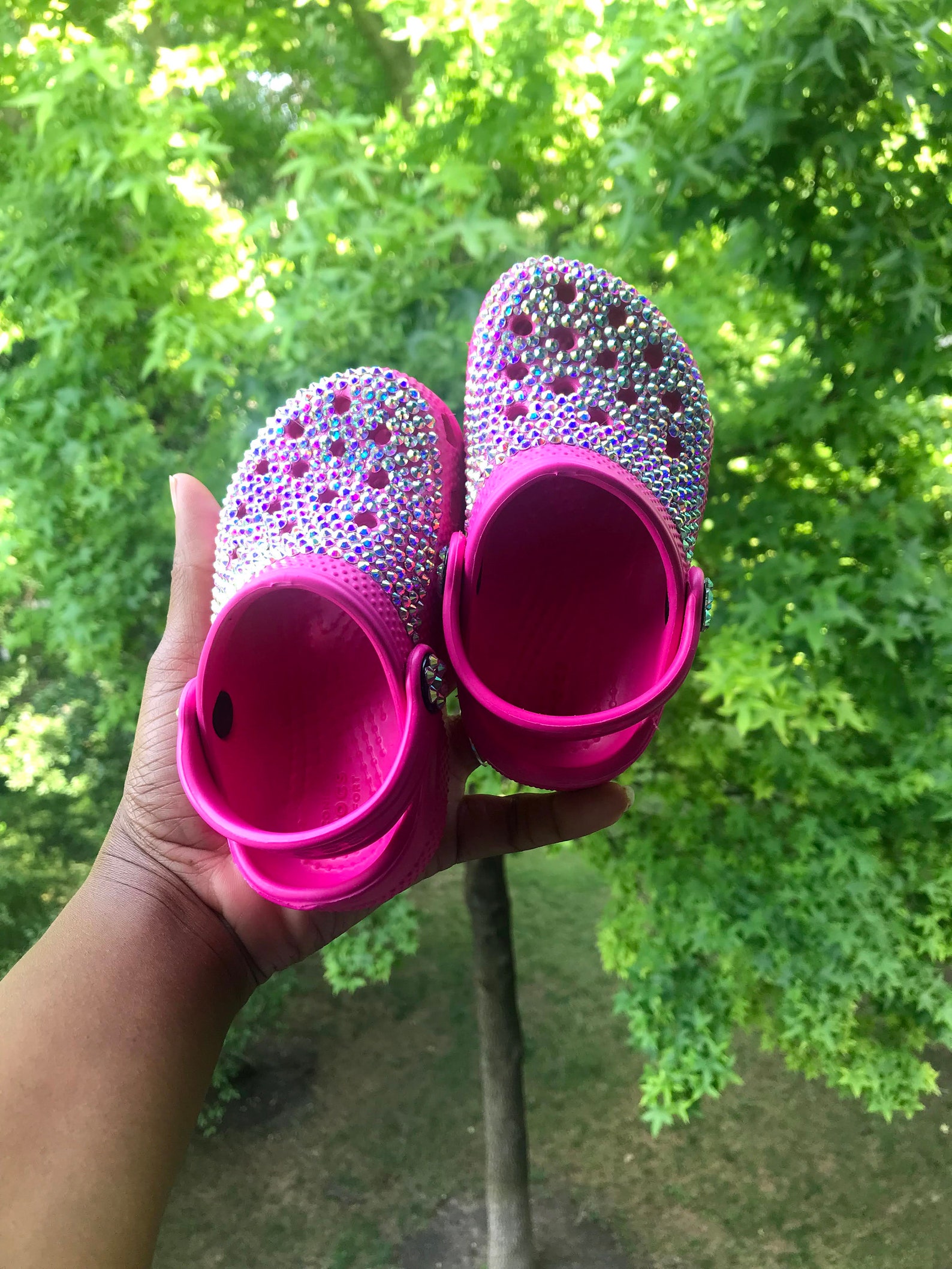 Custom Bling Rhinestone Crocs With Matching Bow - Etsy