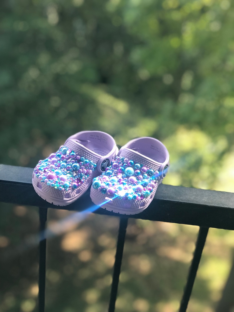 Under the Sea Themed Pearlized Crocs, Mermaid Crocs, Pearls - Etsy