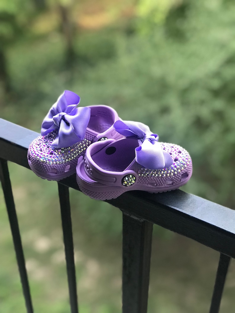 Custom Bling Rhinestone Crocs With Matching Bow - Etsy