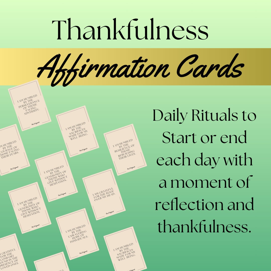 Printable Gratitude Affirmation Cards: Customizable 100-card Set for ...