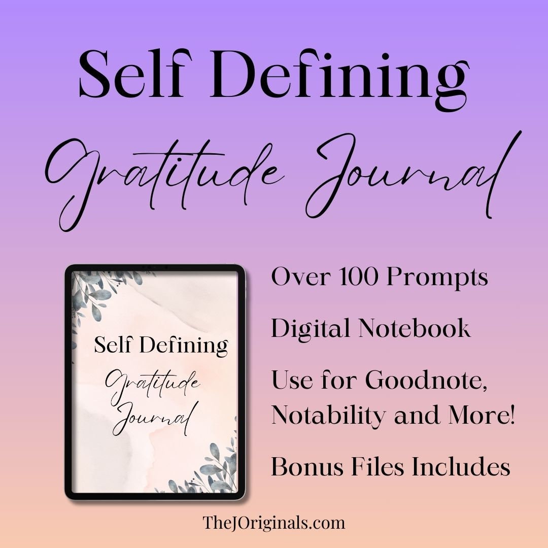 Self Defining Gratitude Journal Self Care Mindset Gratitude - Etsy