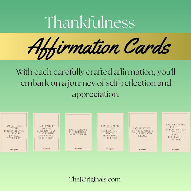 Printable Gratitude Affirmation Cards: Customizable 100-card Set for ...