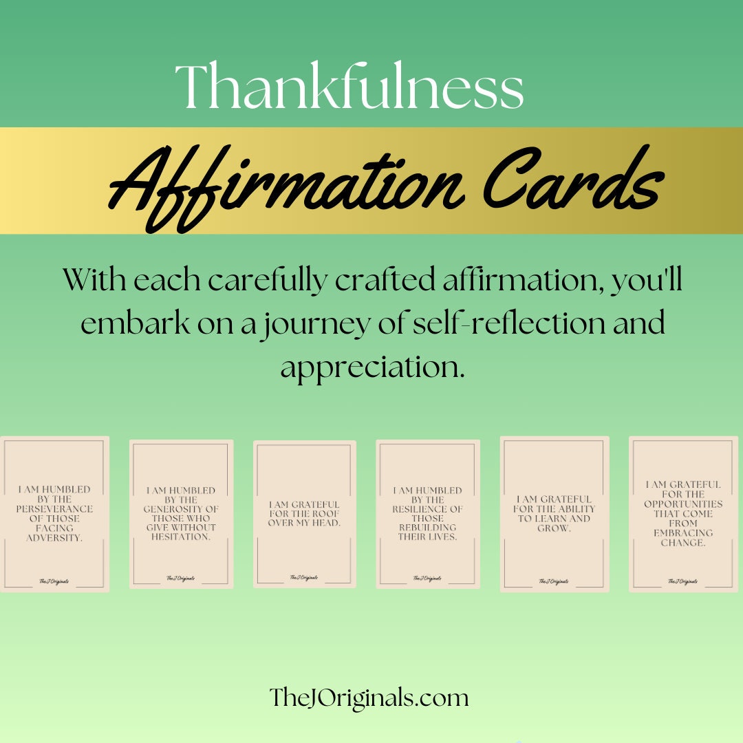 Printable Gratitude Affirmation Cards: Customizable 100-card - Etsy