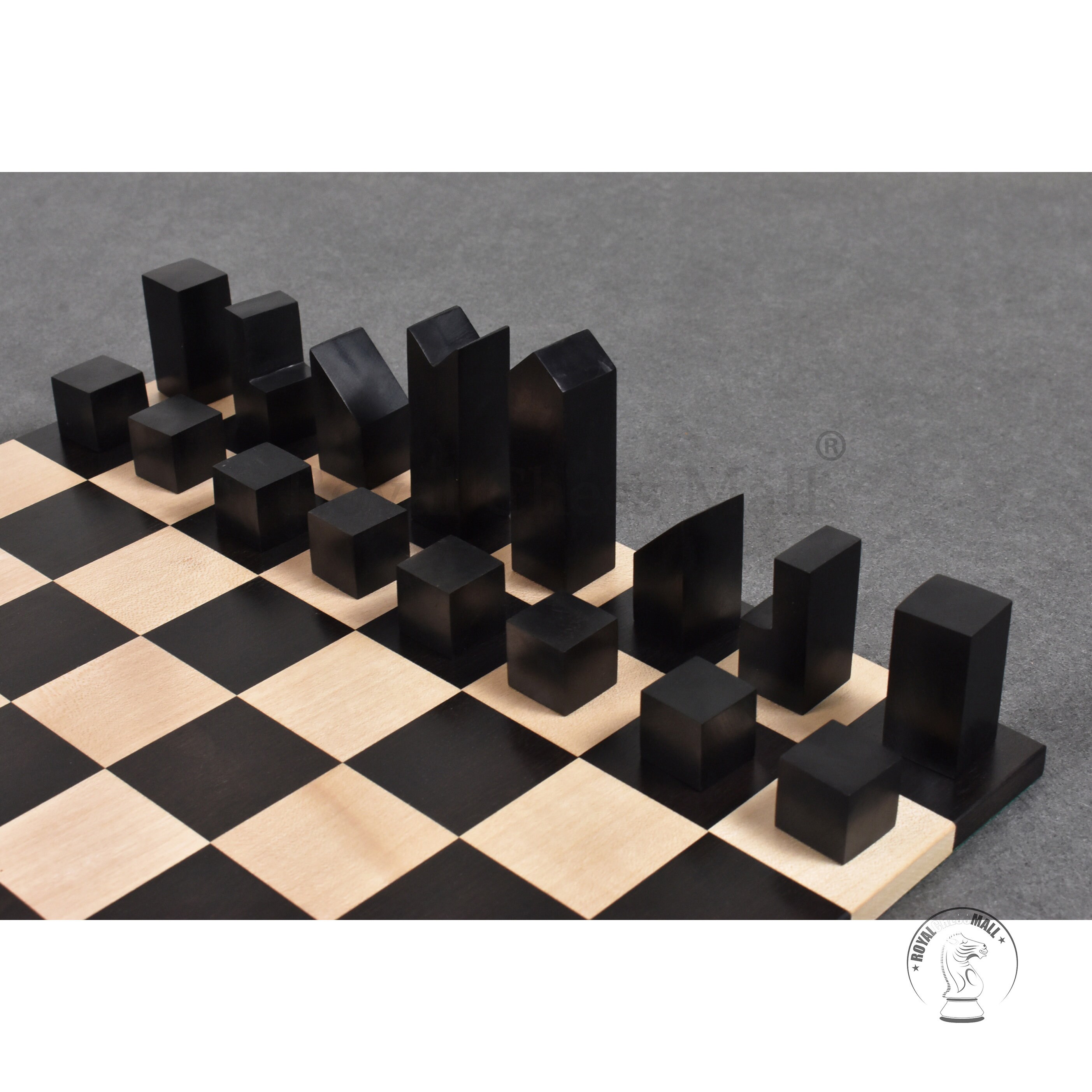 2.7 Minimalist Wooden Chess pieces Only Absract Set | Etsy