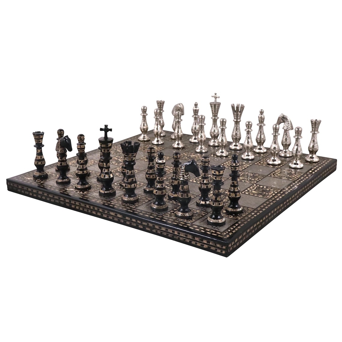 Sovereign Series Brass Metal Luxury Chess Pieces & Board Set - Etsy