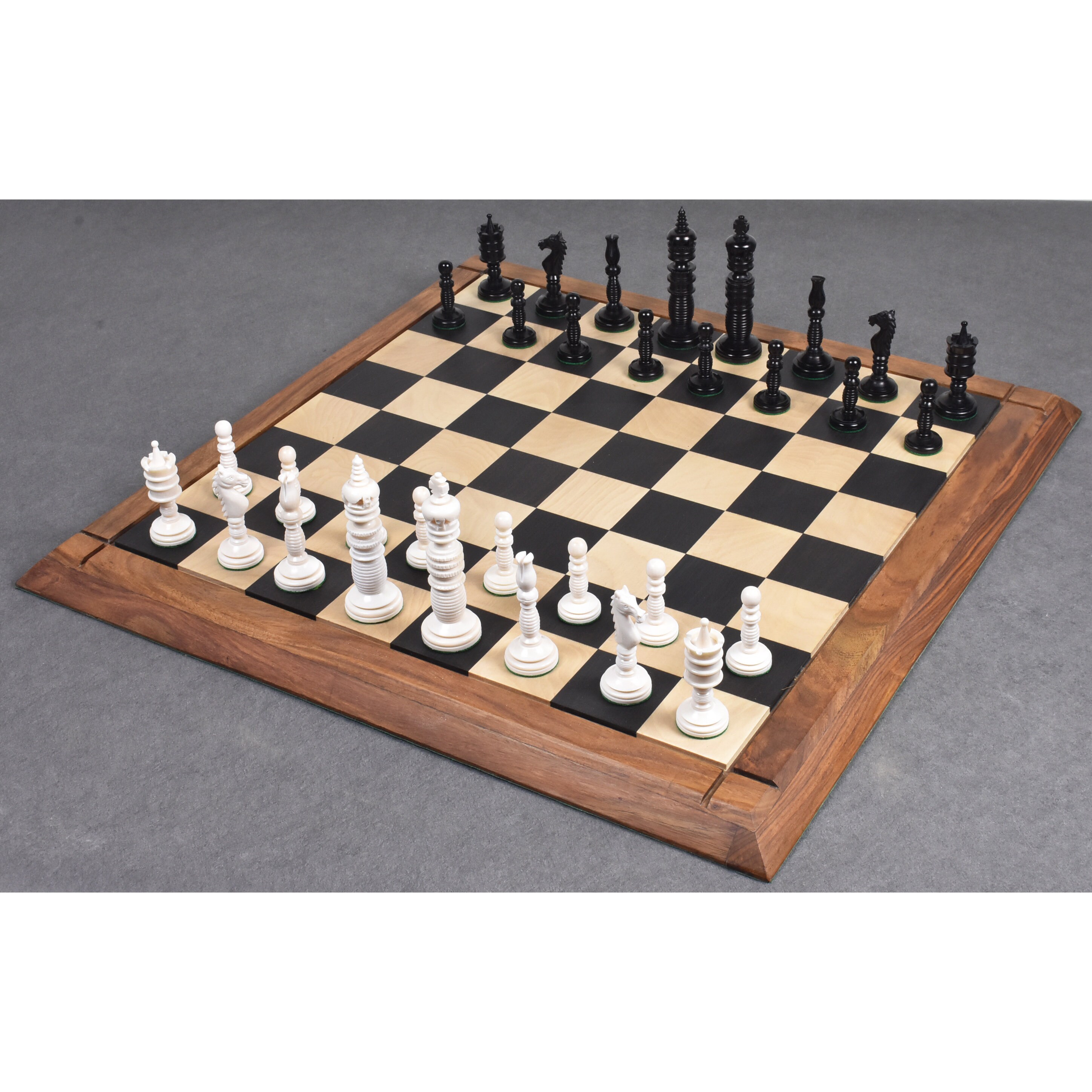 4.4 Hand Carved Camel Bone Chess Pieces Only Set | Etsy